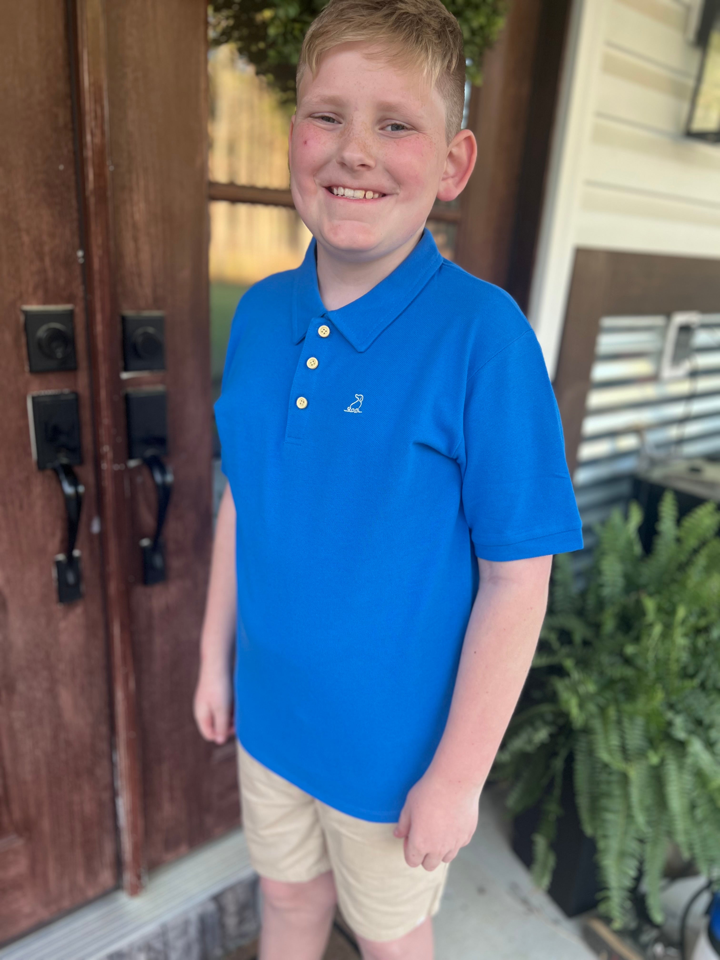 Me and Henry Boys Ocean Blue Polo – JD Boutique